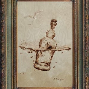 One-of-a-kind Pyrography Art: Detailed Wood Burning Realistic Drawing ...