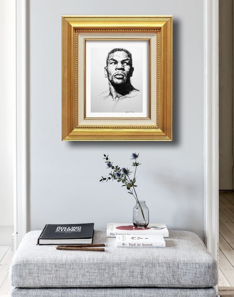 Mike Tyson. Original Drawing Portraits From Photos. Black and - Etsy