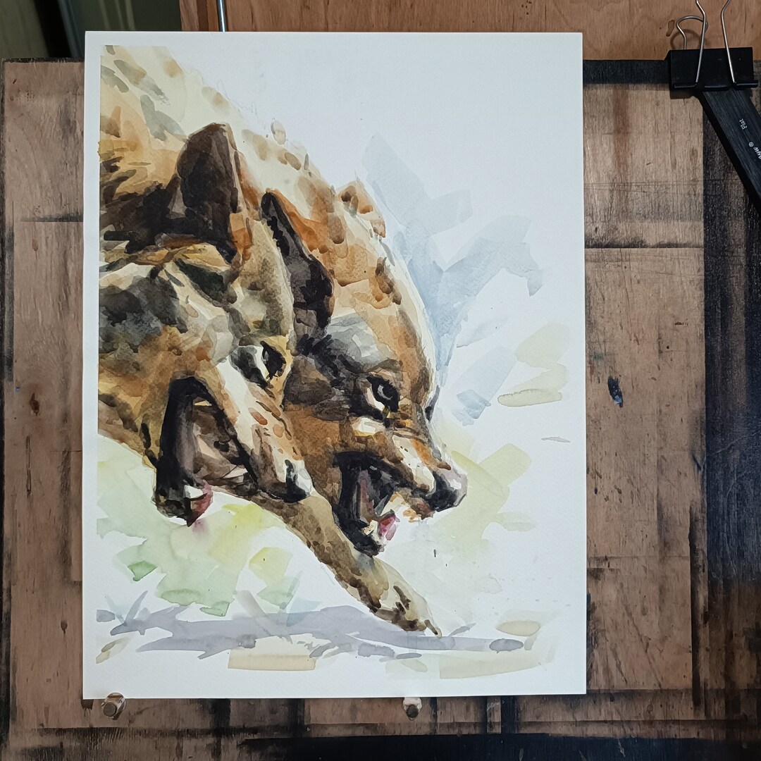 Watercolor Illustration.wolf. Watercolor Sketch. A Unique Ideal Gift ...
