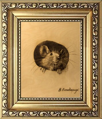 Origineel brandend hout schilderij. MUIS. Pyrografie kunst. - Etsy België
