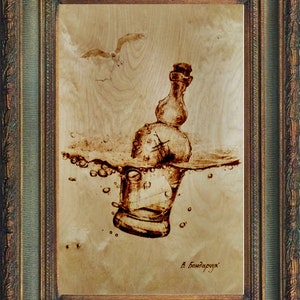 One-of-a-kind Pyrography Art: Detailed Wood Burning Realistic Drawing ...