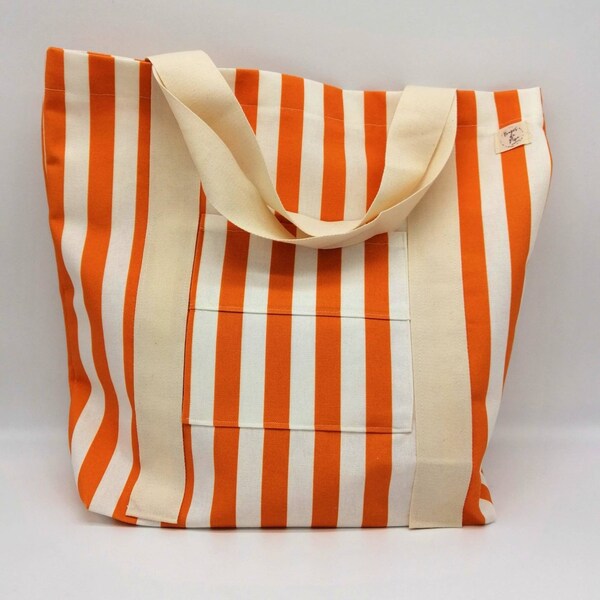 Striped Beach Bag - Etsy