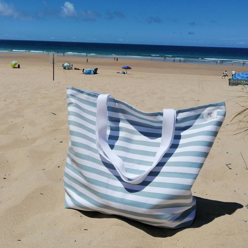 Striped Beach Bag - Etsy