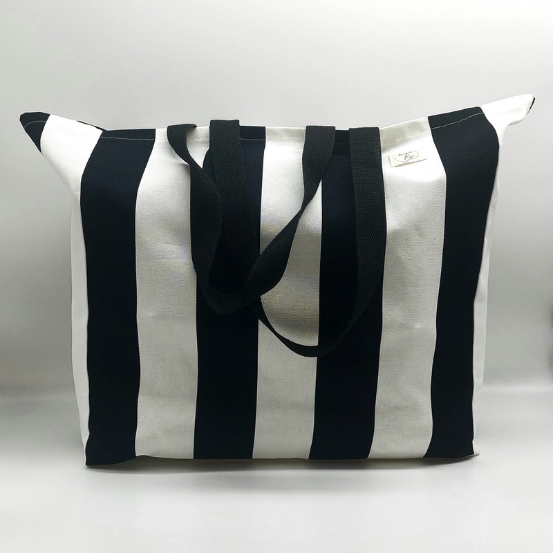 Striped Beach Bag - Etsy