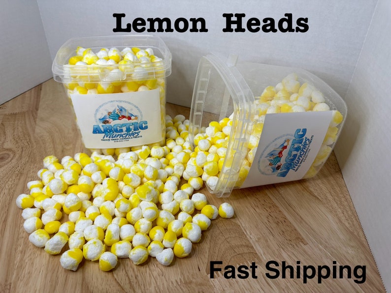 Freeze Dried Lemon Heads 2 54 Oz Tubs FREE SHIPPING Bulk Pricing Sample ...