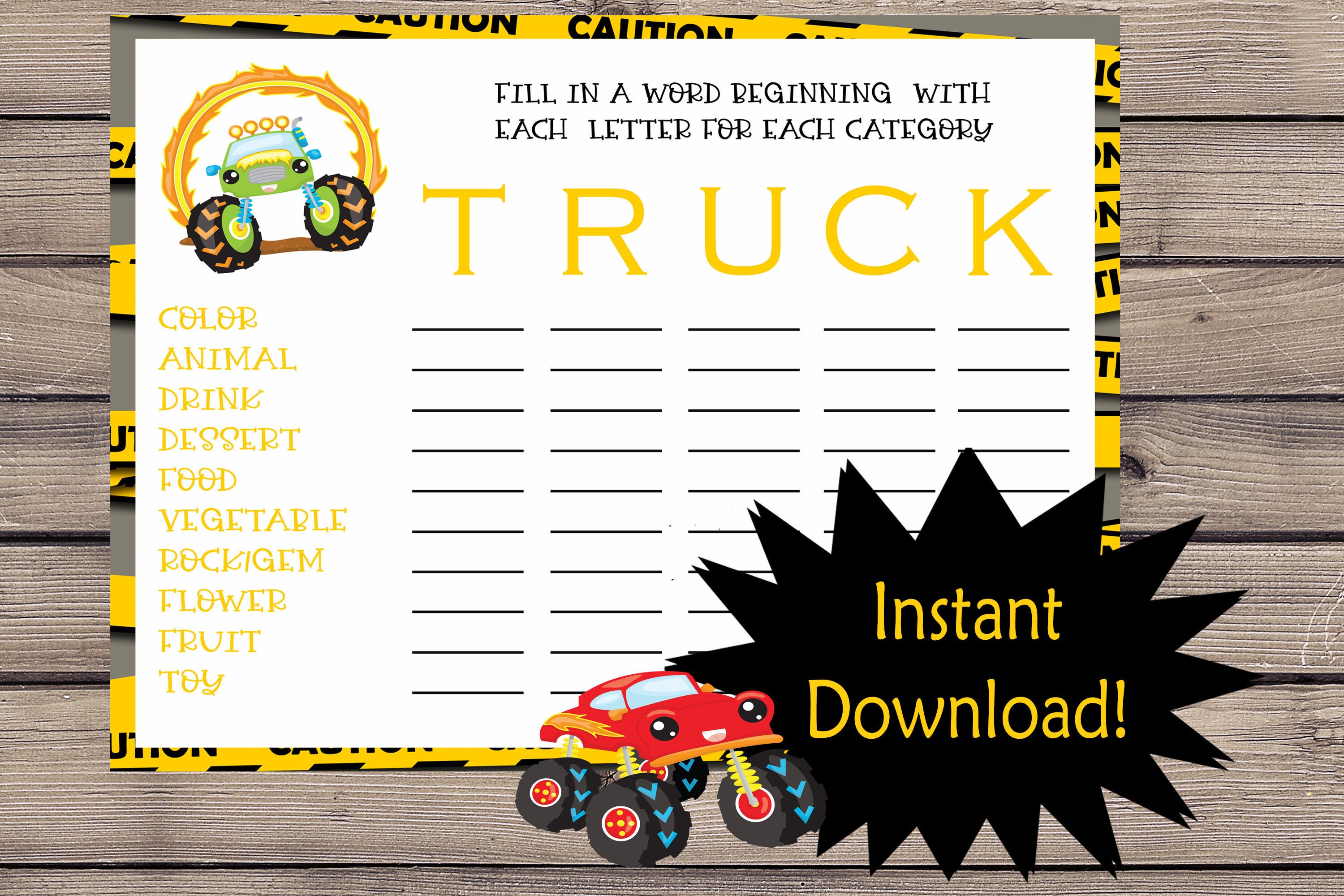 Monster Truck Party Games