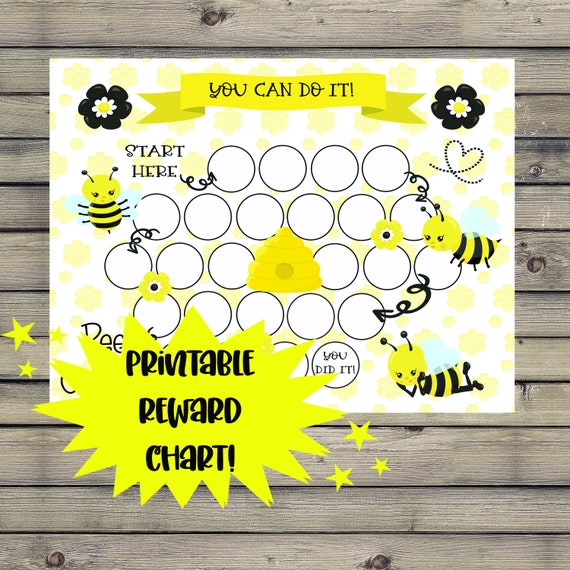 Bee Reward Chart Bee Behavior Chart Homework Chart Kids | Etsy