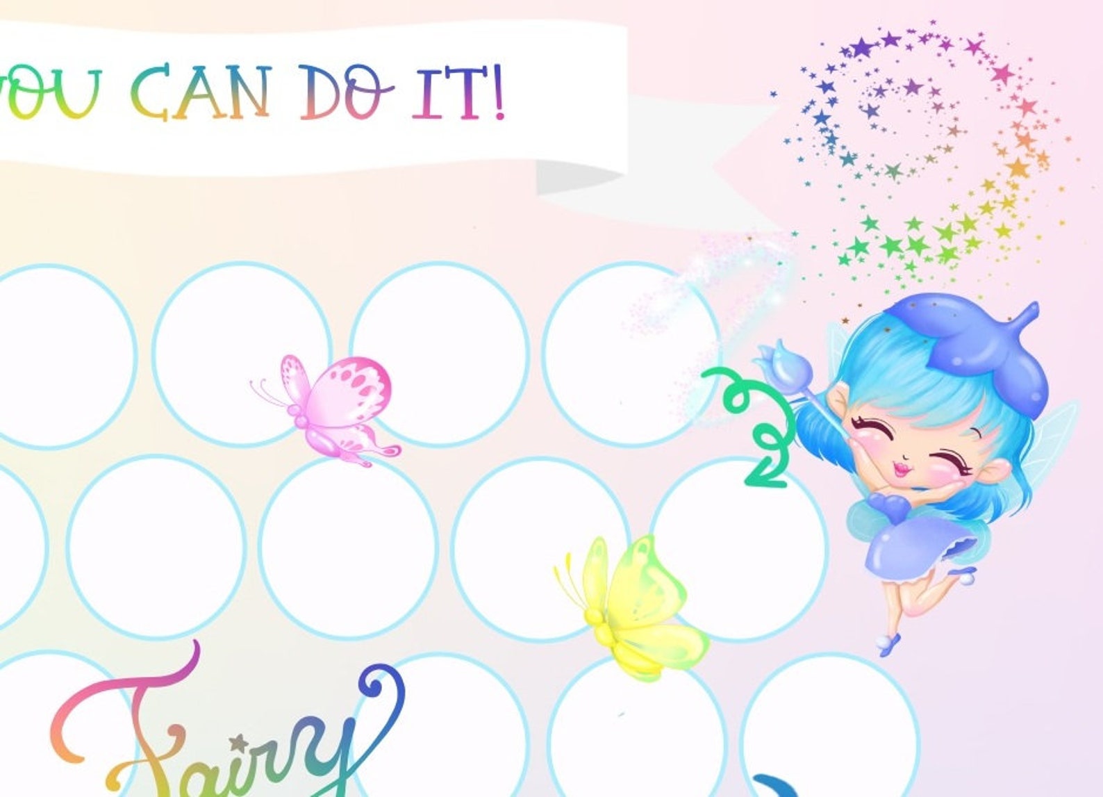 Fairy Reward Chart Fairy Behavior Chart Kids Reward Chart - Etsy