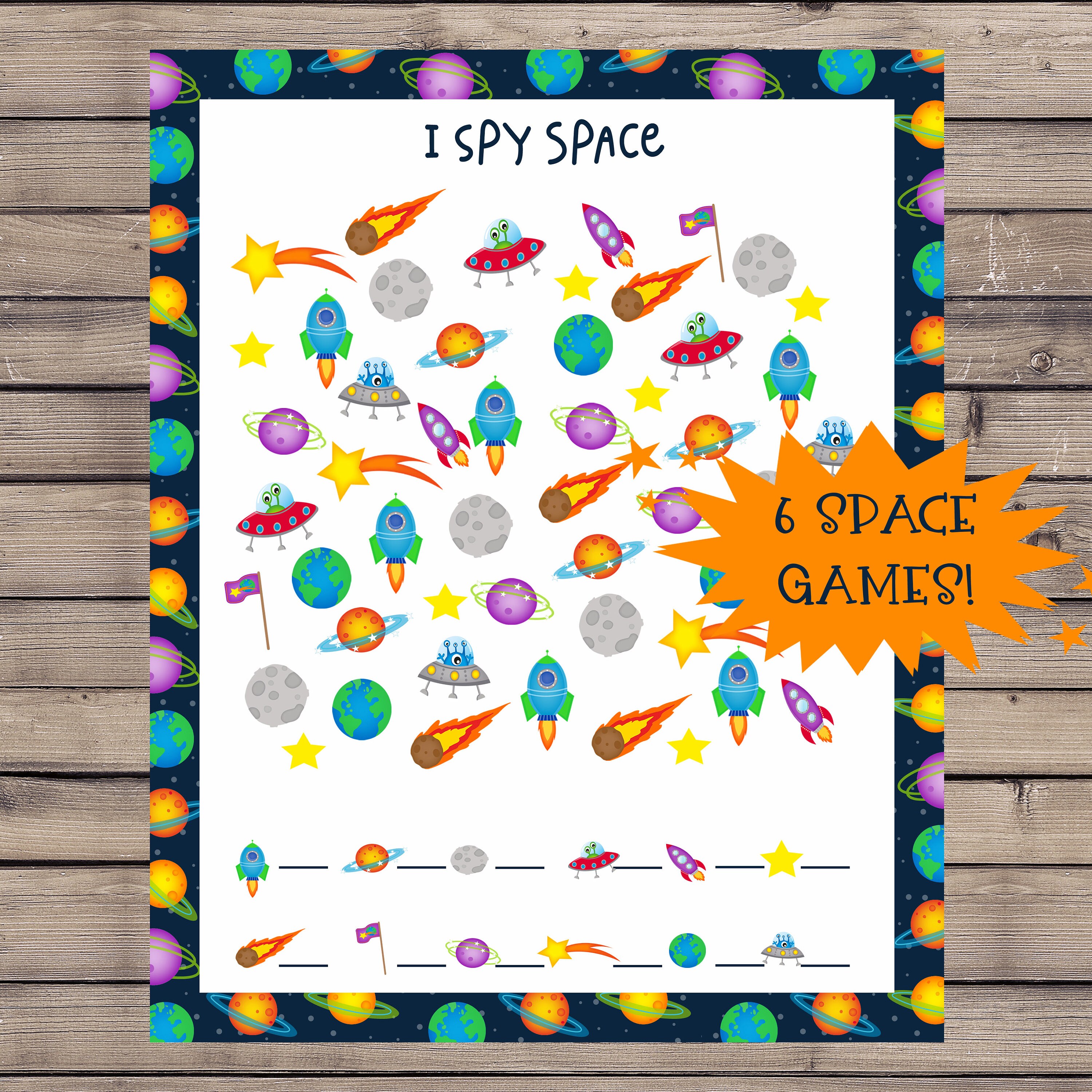 Space Game Bundle, Space Party Game, Digital Download, Instant Download ...