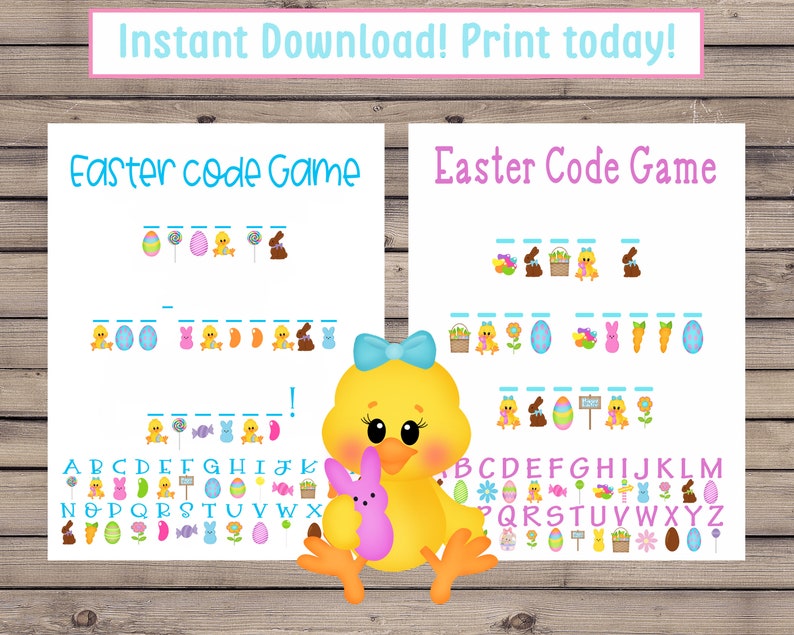 Printable Easter Code Game Print at Home Instant Download - Etsy