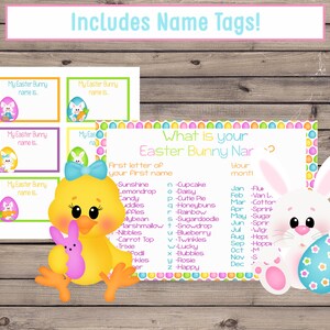Printable Easter Name Game What's Your Bunny Name Game | Etsy