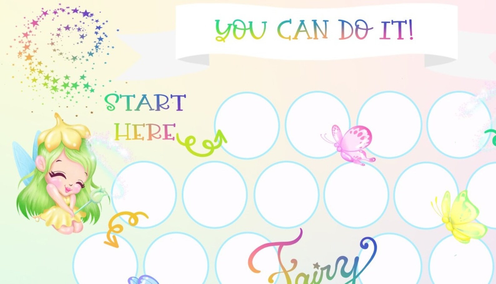 Fairy Reward Chart Fairy Behavior Chart Kids Reward Chart - Etsy