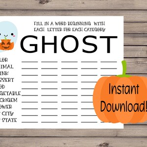 Printable Halloween Game, Halloween Word Game, Halloween Games for Kids ...