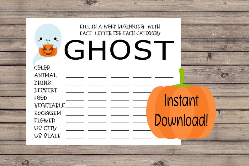 Printable Halloween Game, Halloween Word Game, Halloween Games for Kids ...