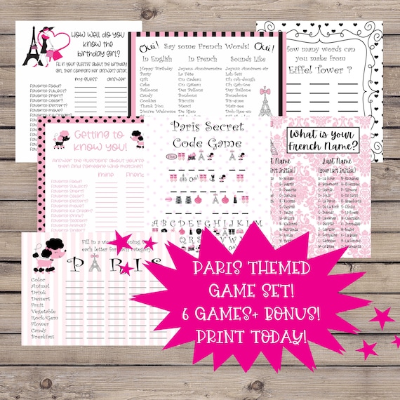 French Party Games – French Themed Party Guide – YNAK