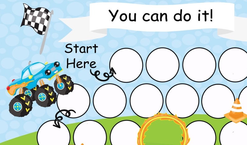 Printable Reward Chart Monster Truck Reward Chart Homework - Etsy Ireland