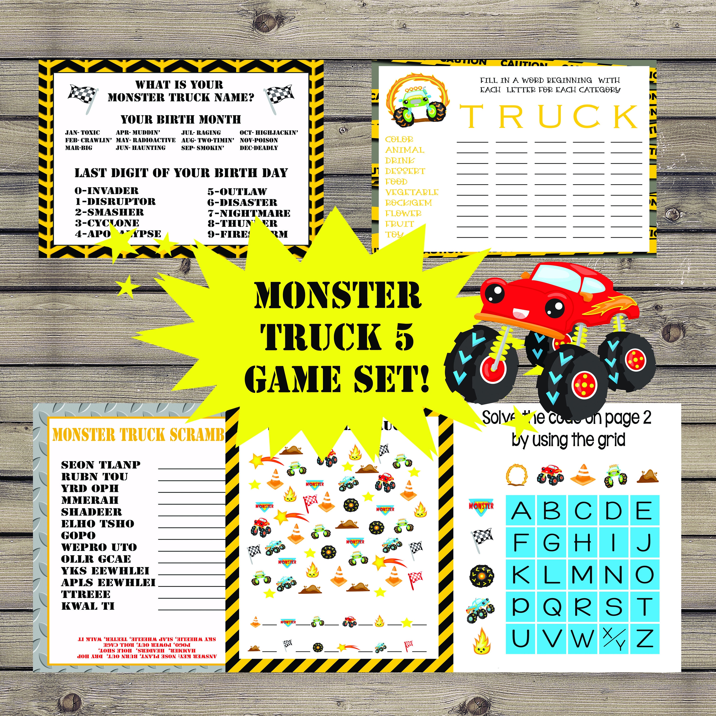 Monster Truck Party Games