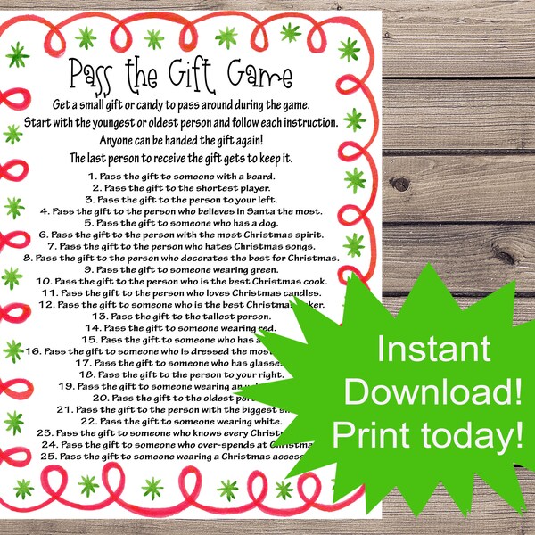 Pass the Gift Game - 60+ Gift Ideas for 2024