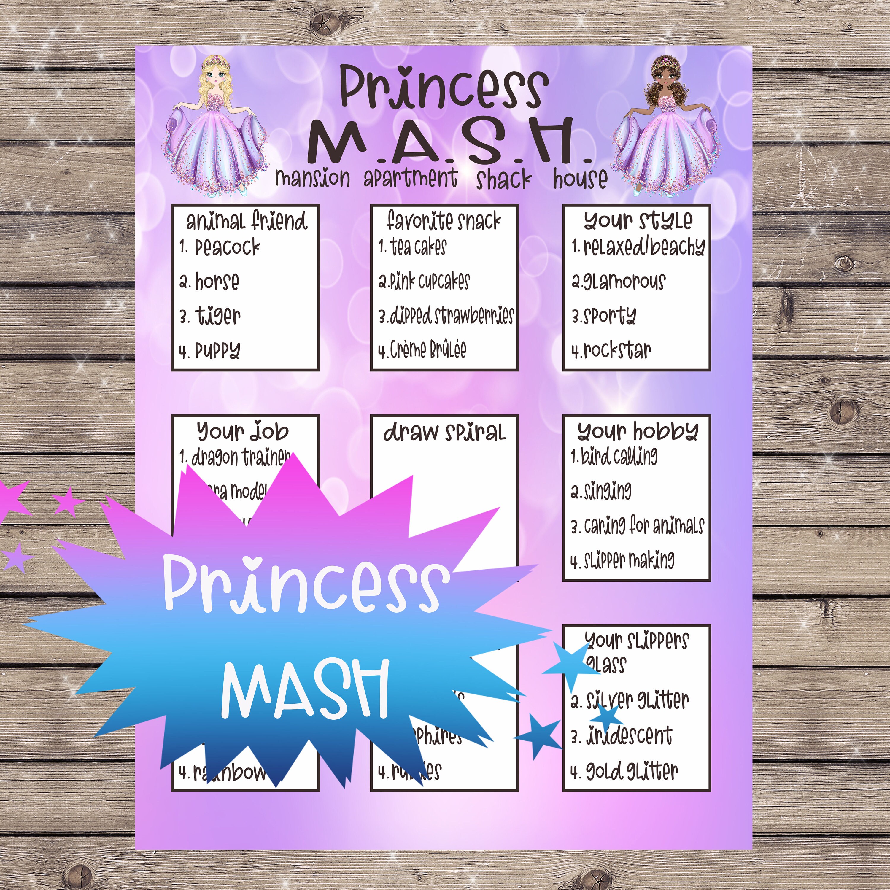 Printable Mash Game, Printable Princess Games, Princess Party Games ...