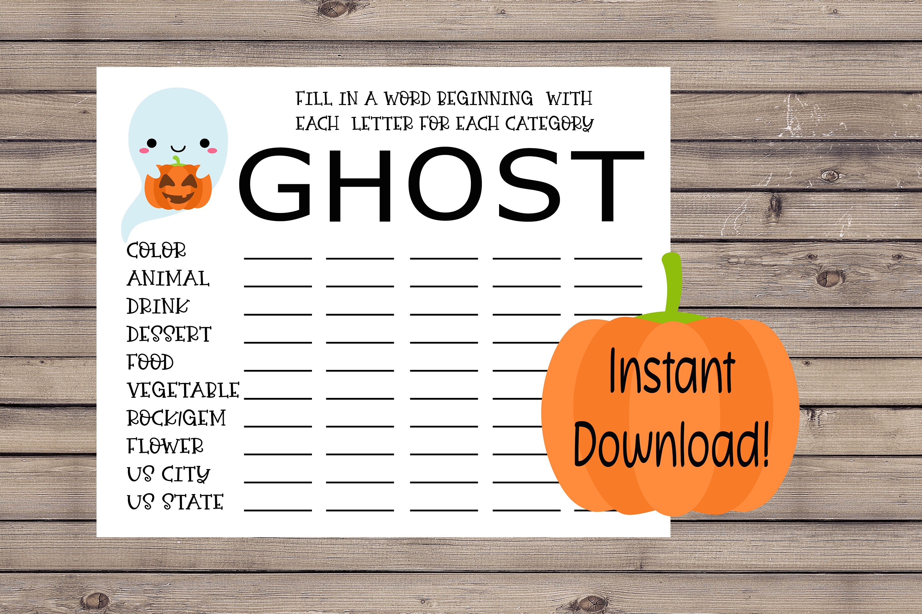 Printable Halloween Game, Halloween Word Game, Halloween Games for Kids ...