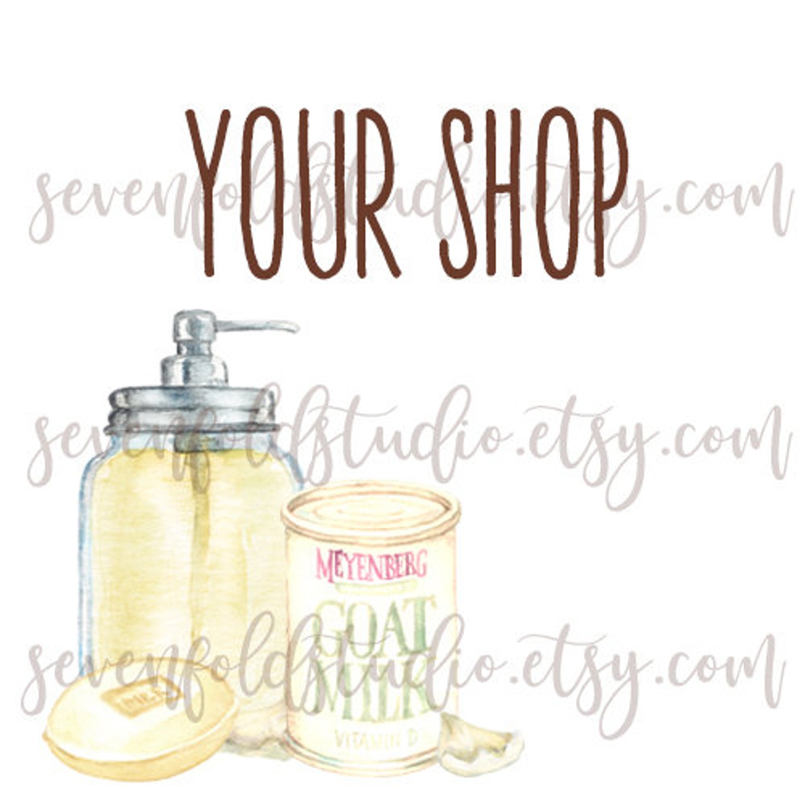 Soap Themed Cover Photo, Homemade Soap Shop Banner, Soap Shop Set ...