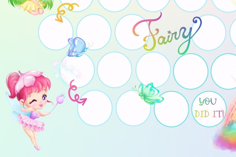 Fairy Reward Chart Fairy Behavior Chart Kids Reward Chart | Etsy