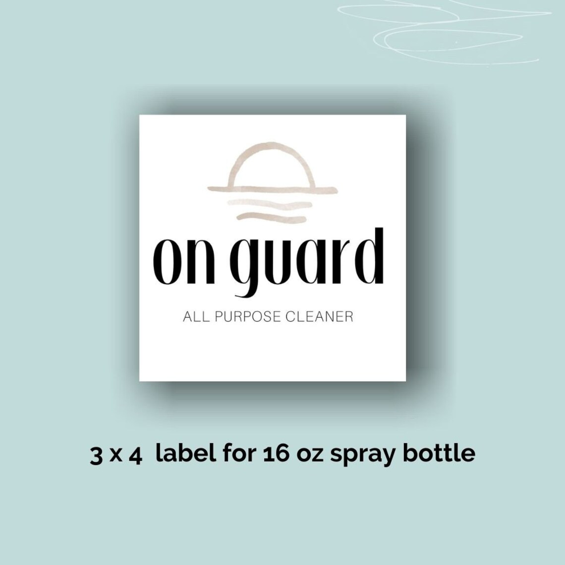 On Guard Cleaner Label/on Guard All Purpose Cleaner Label/essential Oil ...