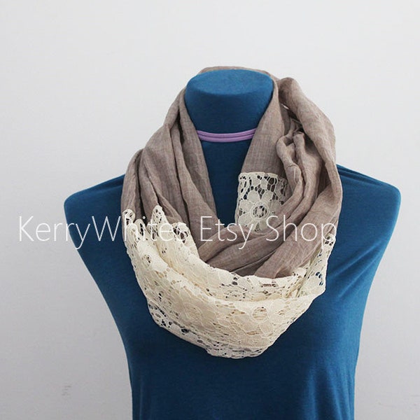Lace Infinity Scarf - Etsy