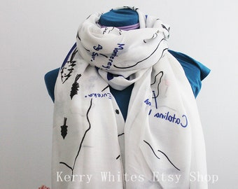 California Map Scarf - Etsy