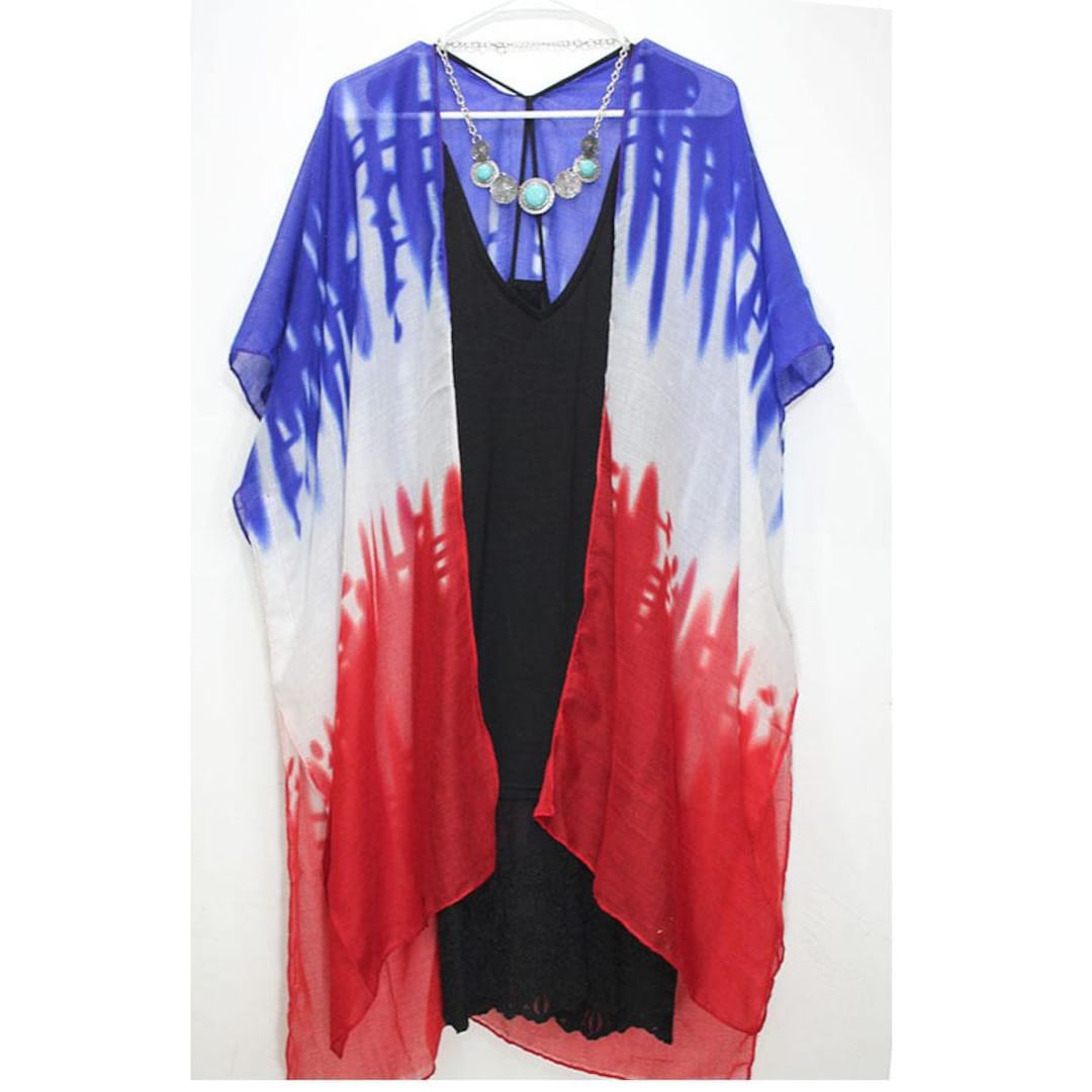 American Flag US Flag Kimono Duster - Etsy