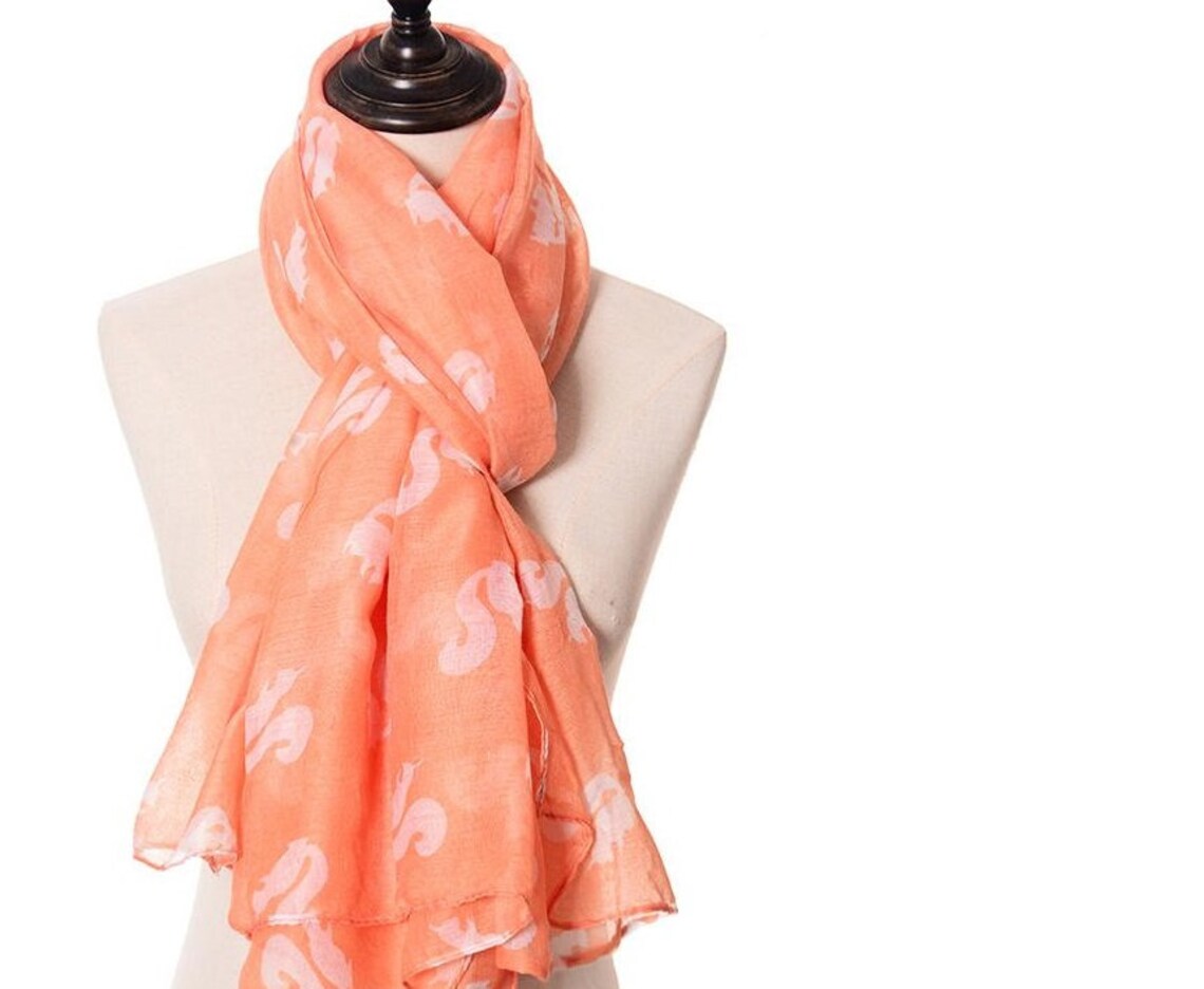 Squirrel Infinity Scarf - Beige - Etsy
