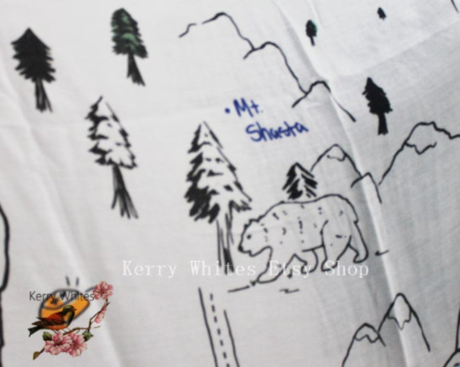 California Map Tassel Scarf - Etsy
