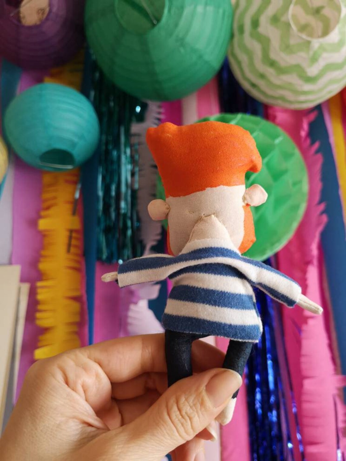 Mini Man Rag Doll Fabric Bearded Man Doll Man Beard - Etsy