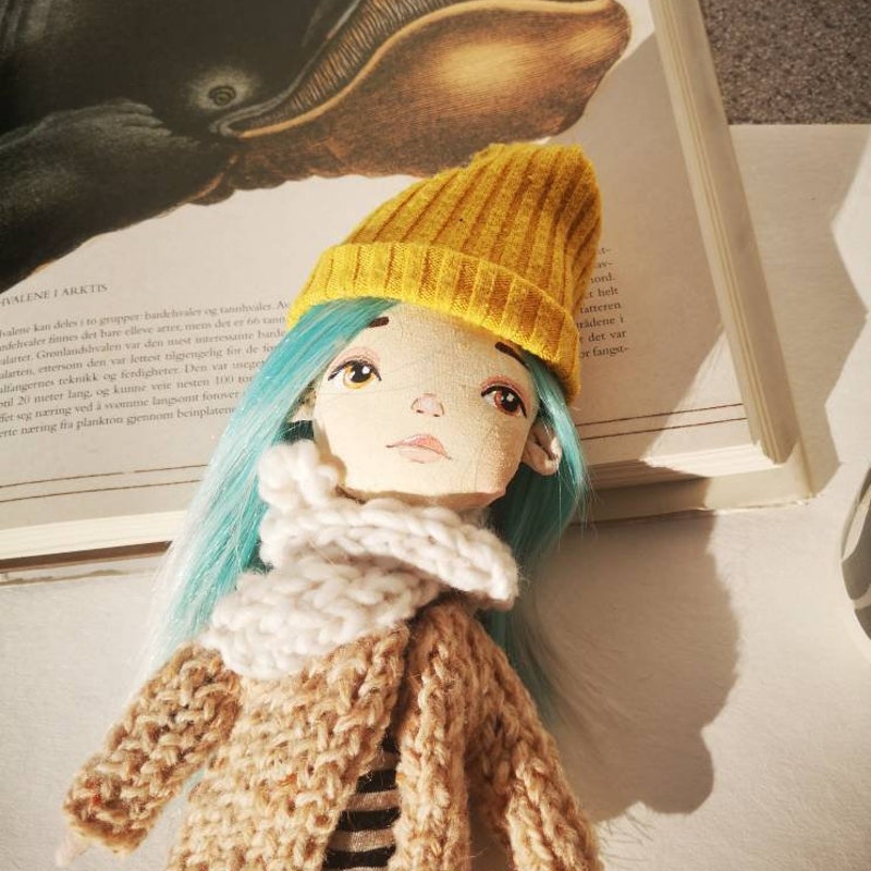 Blue Hair Doll - Etsy