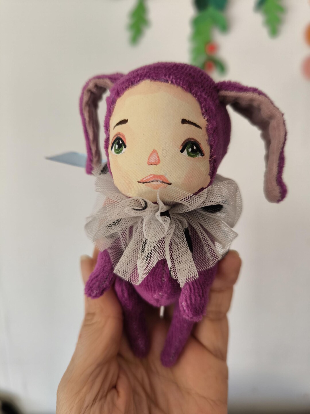Pink Little Bunny Teddy Doll,cloth Rabbit Girl, Bunny Stuff Animal,ooak ...
