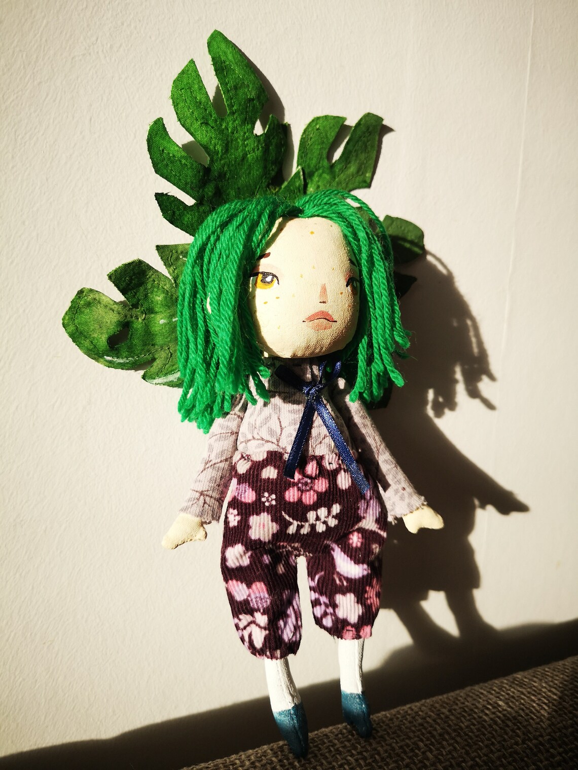 Monstera Doll,plant Succulent Toy, Flower Lover Gift,fake Tropical Palm ...