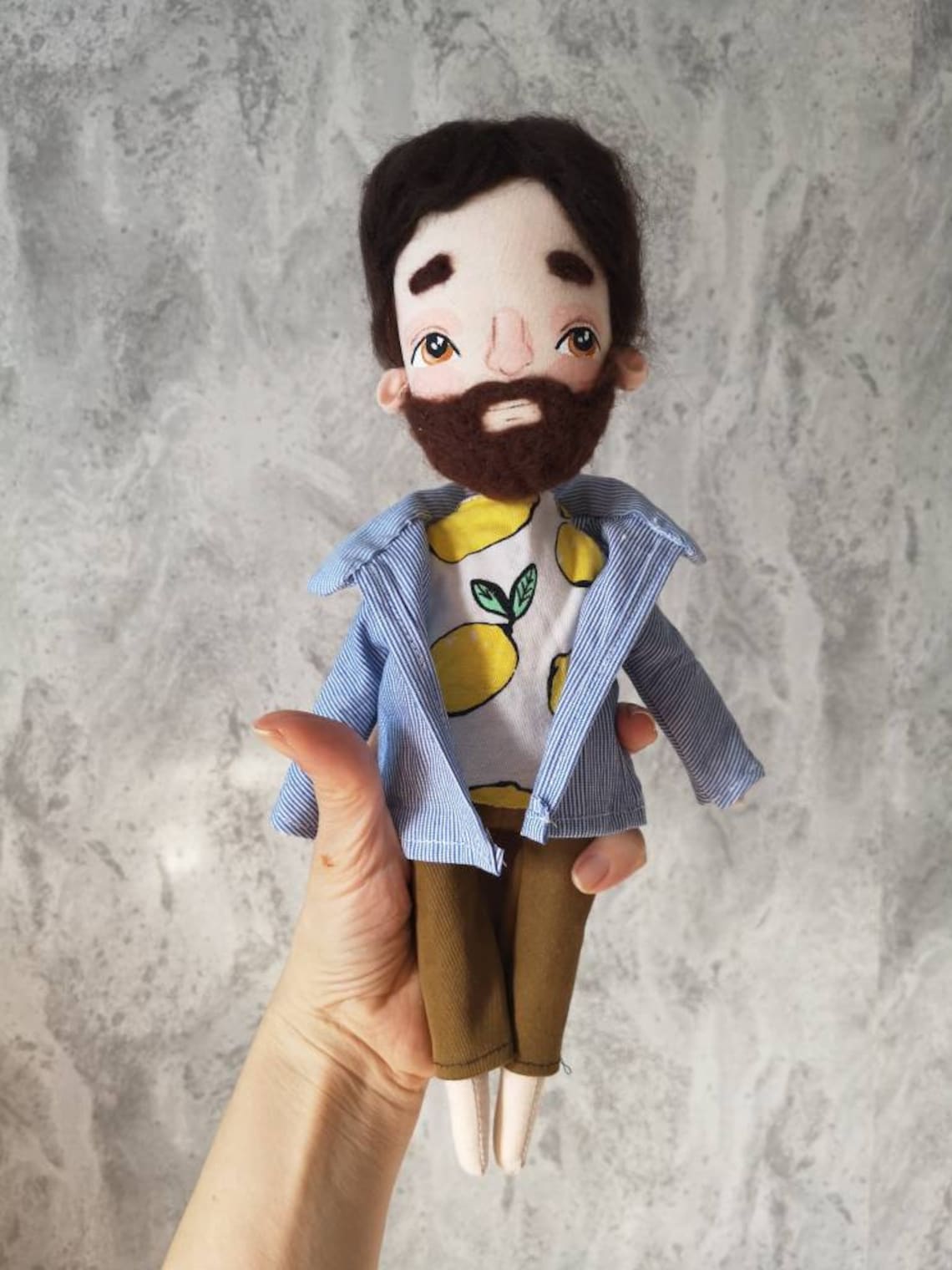 Textile Male Doll Gift for Him Cloth Man Doll Gift for - Etsy
