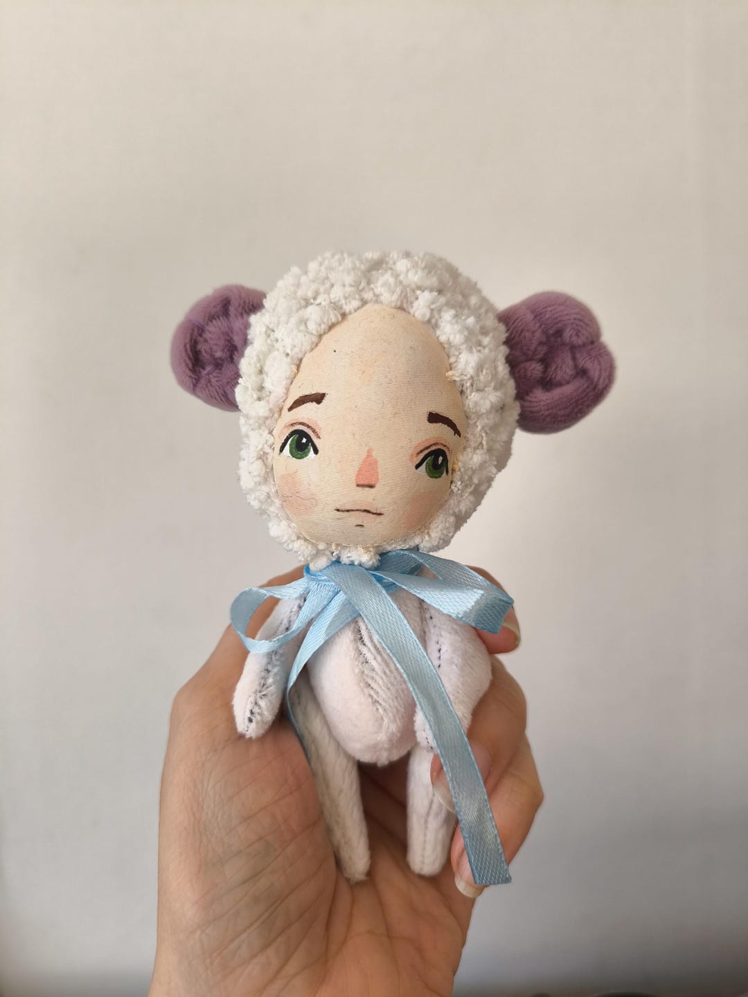 Little Lanb Teddy Doll, Unique Sheep Stuff Animal,ooak Teddy Doll, Gift ...