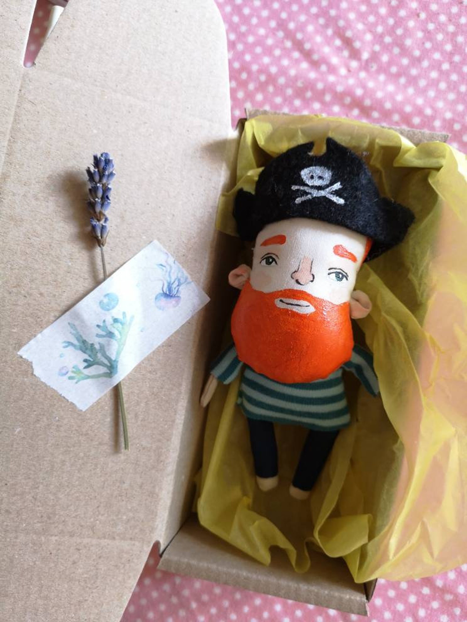 Red Beard Friendly Pirate,pirate Rag Doll,sea Lovers Ornament ,old Sea ...