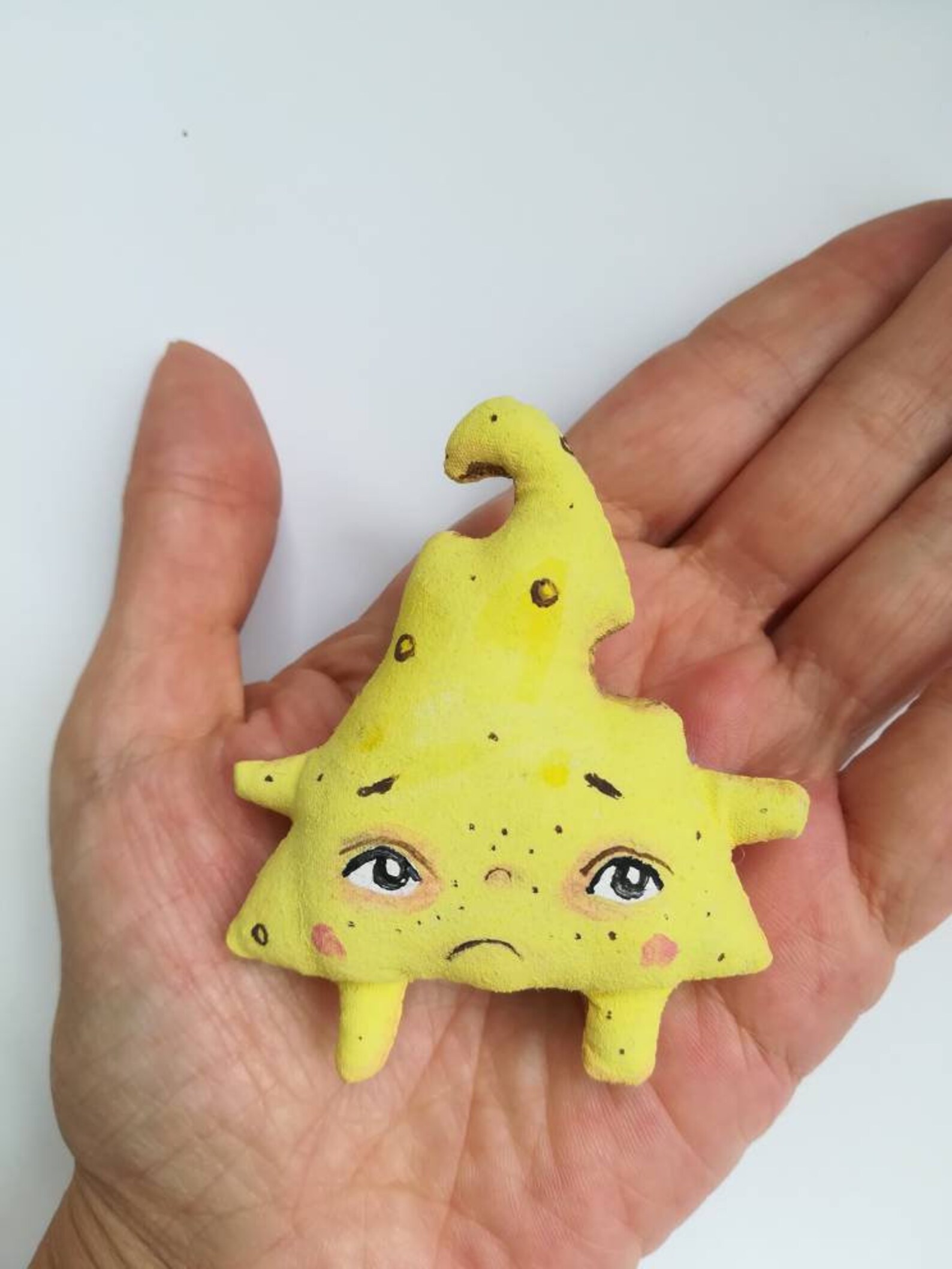 Tiny piece of cheese textile brooch cute cartoon cheese toy | Etsy