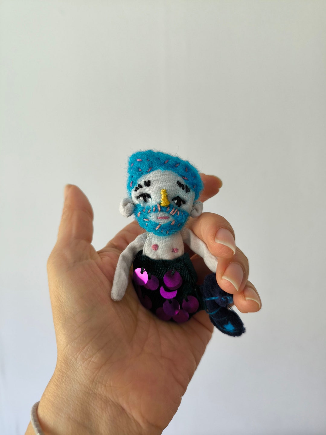 Merman Fantasy Merboy, Bearded Doll, Sea Creatures Ocean Turquoise Fish ...