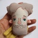 Mini Man Rag Mustache Doll, Fabric Bearded Guy Doll, Man Beard Doll ...