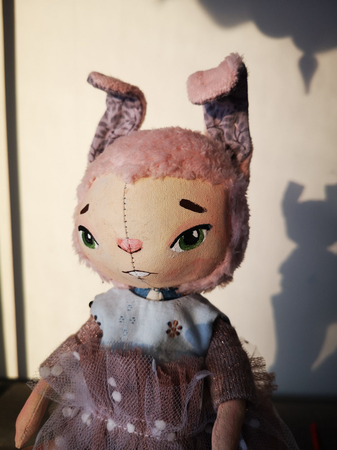 Pink Funny Little Hare Toy, Forest Bunny Plush Animal, Interior Plush ...