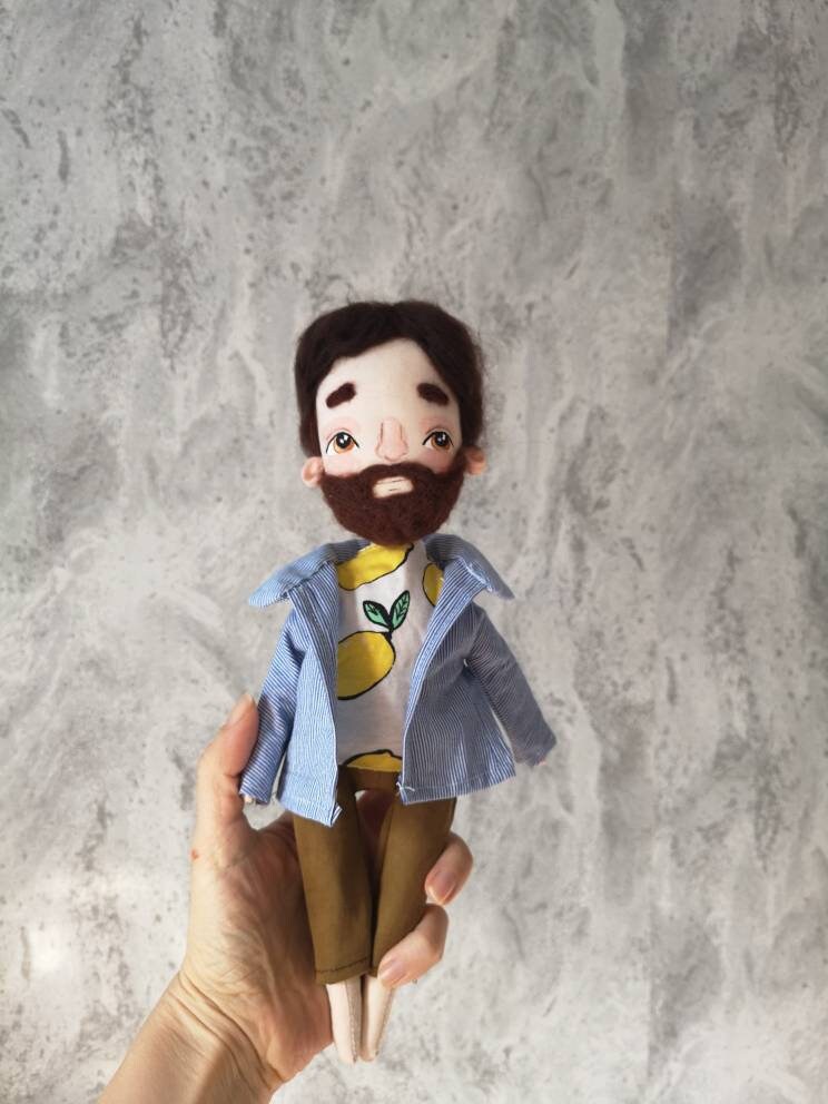 Textile Male Doll Gift for Him Cloth Man Doll Gift for - Etsy