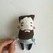Mini Man Rag Doll, Fabric Bearded Man Doll, Man Beard Doll,handmade ...