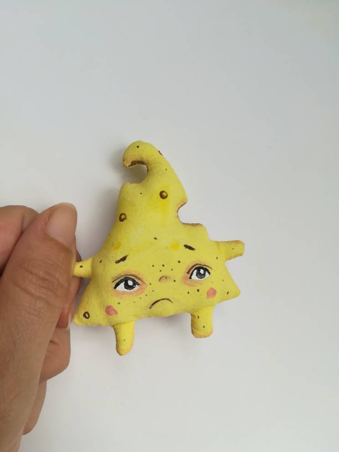 Tiny piece of cheese textile brooch cute cartoon cheese toy | Etsy