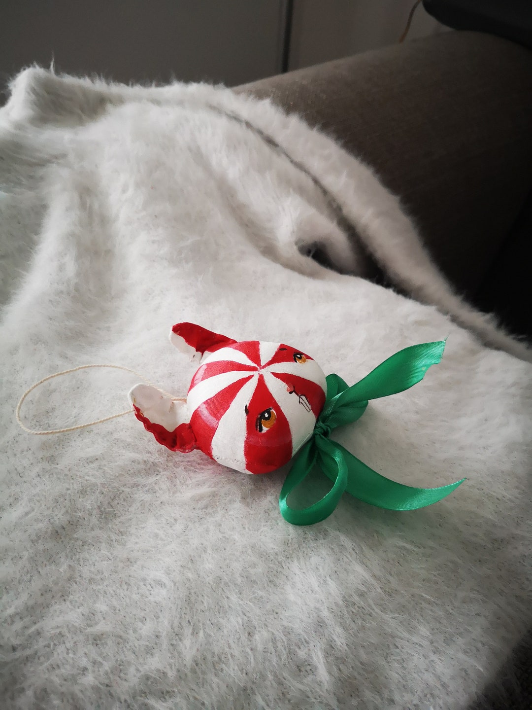 Hare Red White Swirl Peppermint Candy Rabbit Toy Hanging Decoration ...
