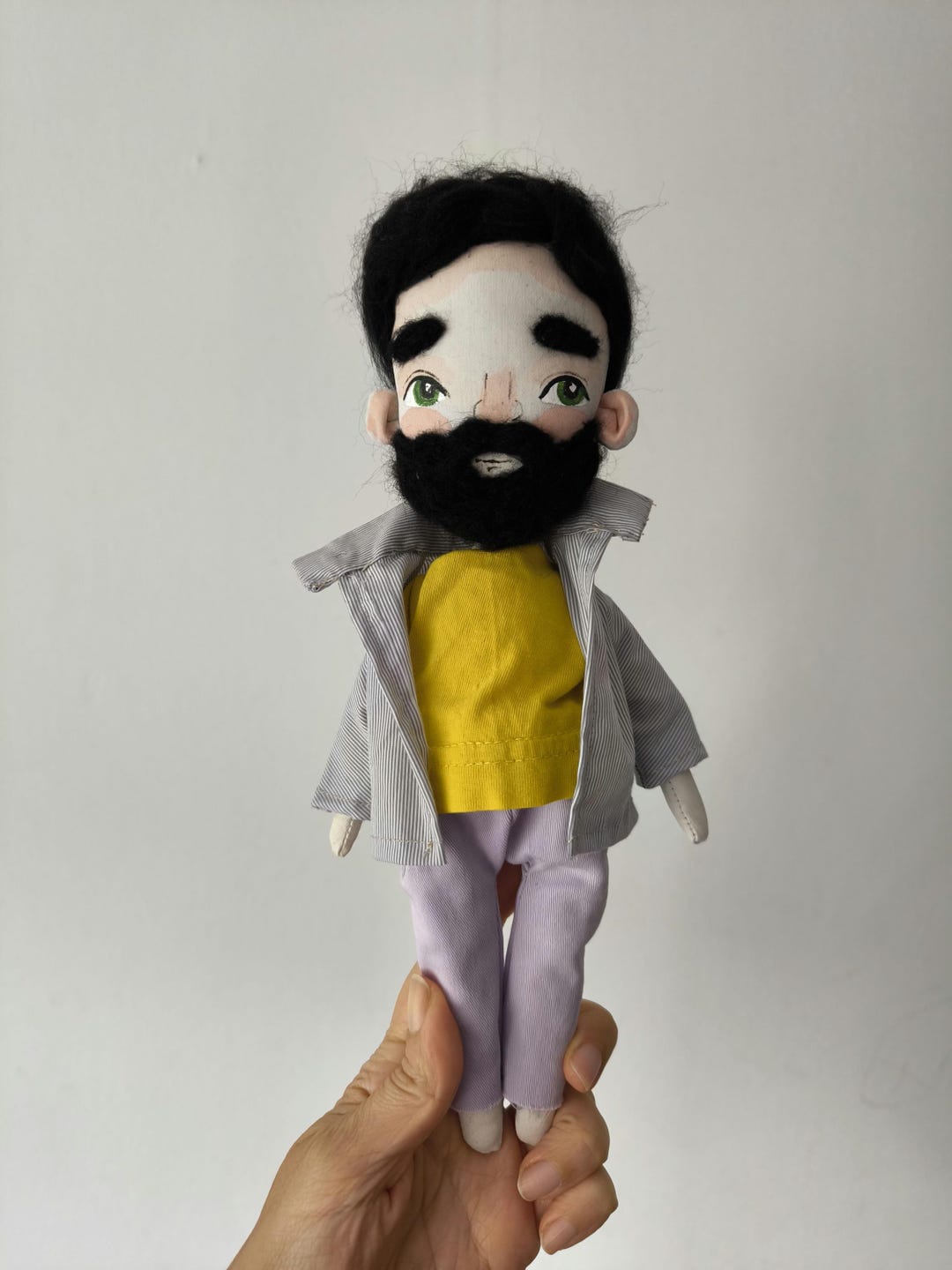 Brunette Bearded Man Doll,barber Cloth Man Doll Gift for Boyfriend ...