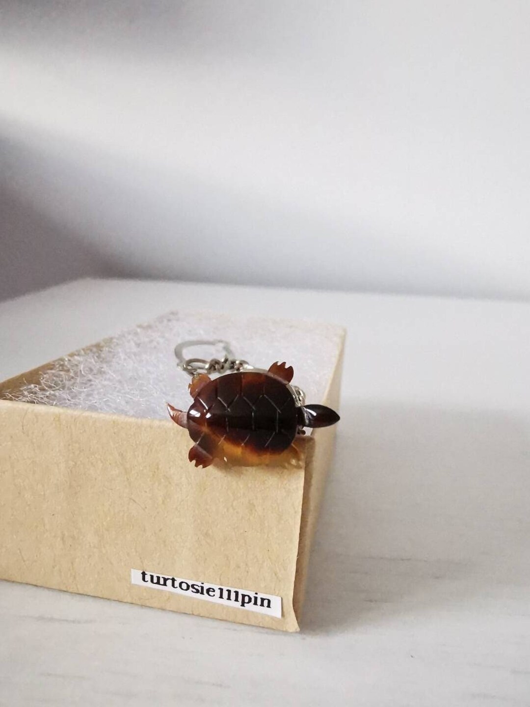 Vintage Japanese Tortoiseshell Turtle Tie Pin: Hand-carved Japanese ...