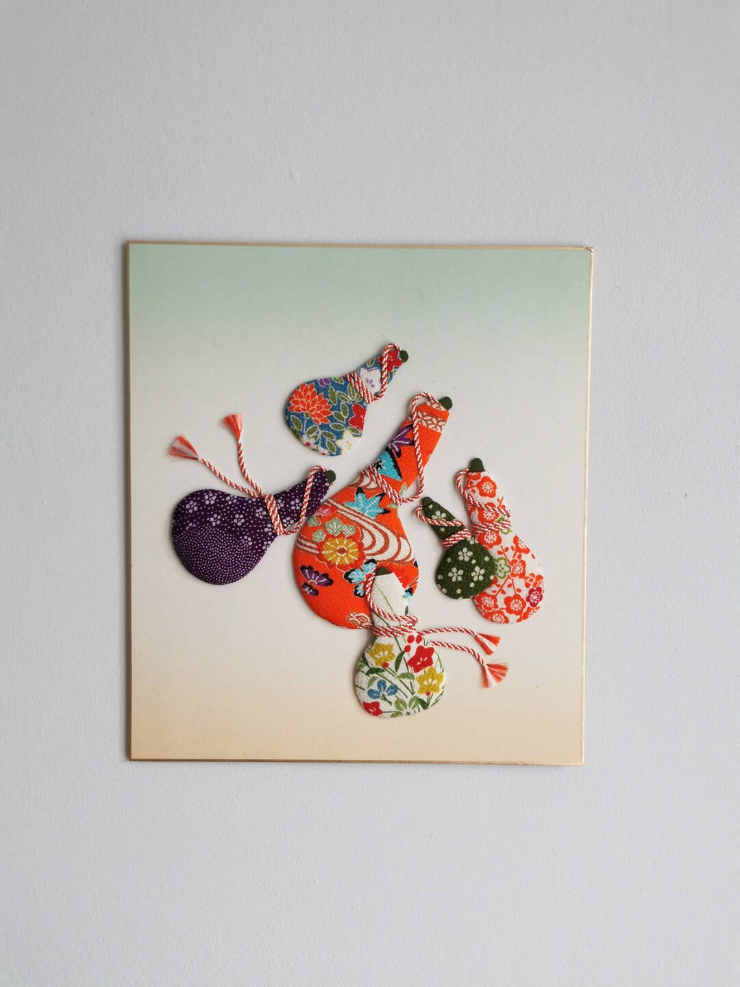Vintage Japanese Oshi-e,oshie Art, Vintage Oriental Oshie Fabric Art ...